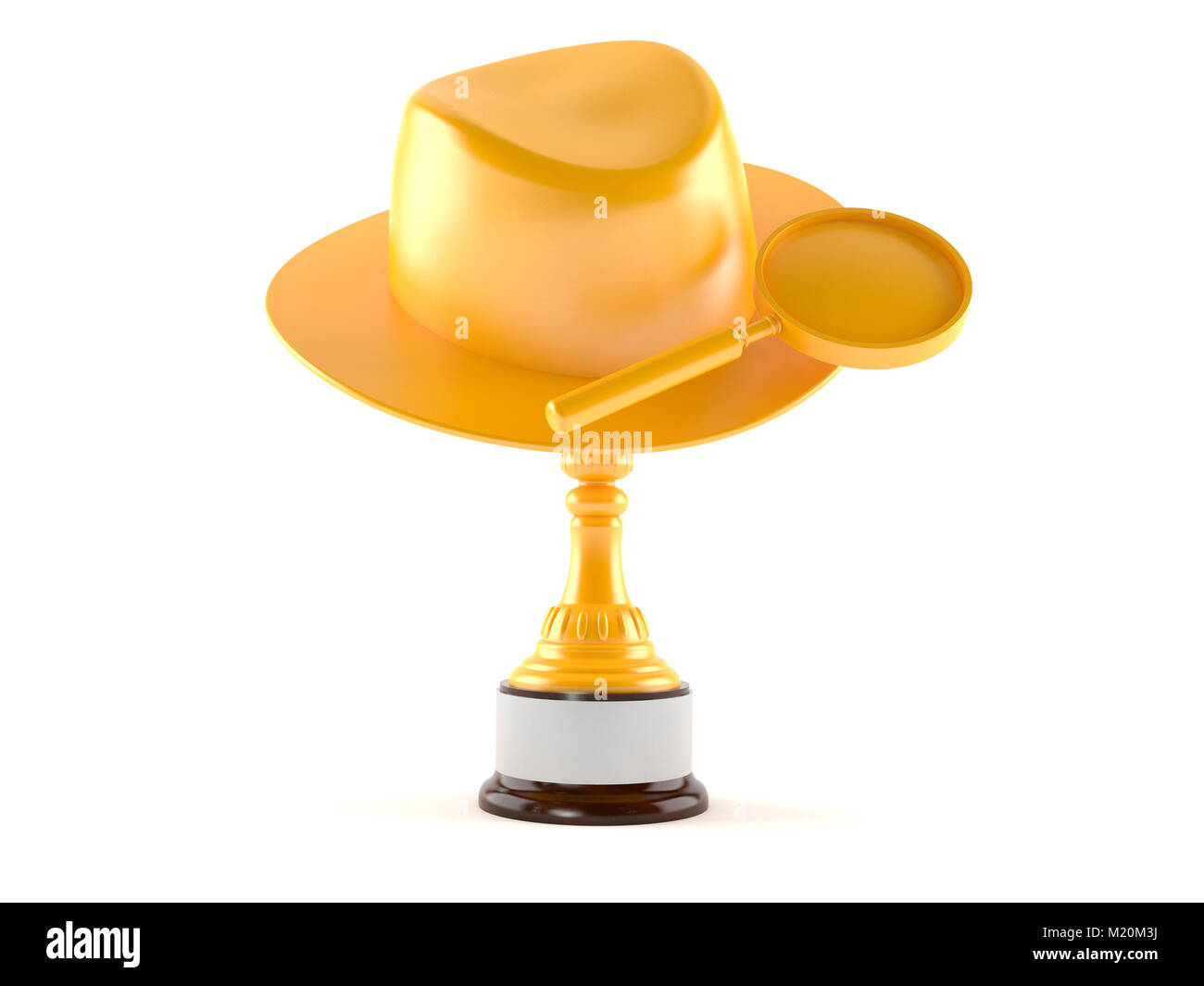 Detective award isolated on white background Stock Photo - Alamy