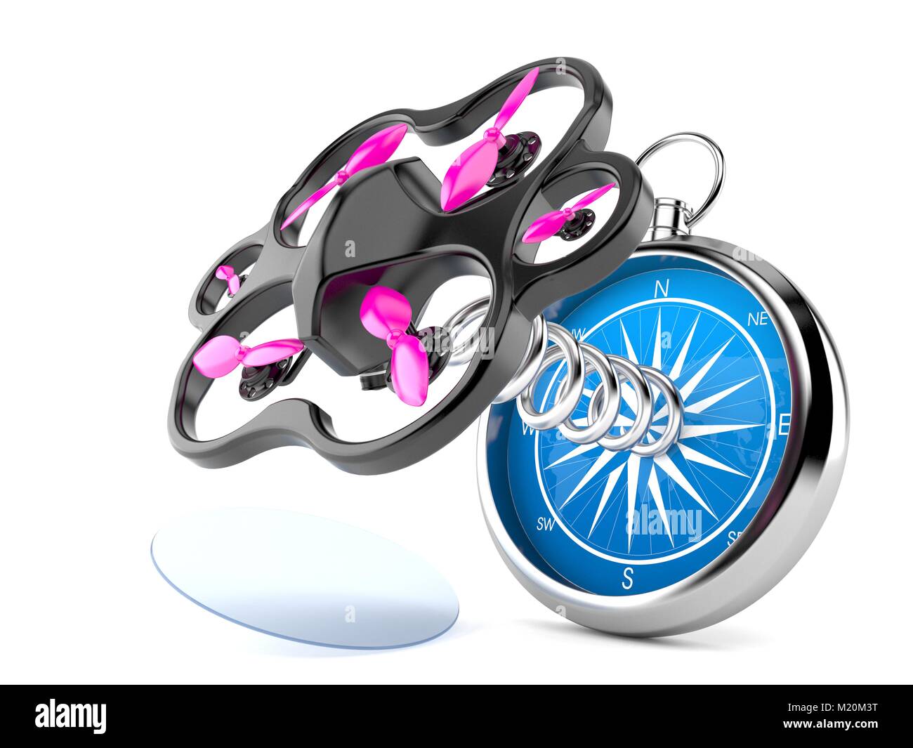 Drone with compass isolated on white background NASA Source map: https ...