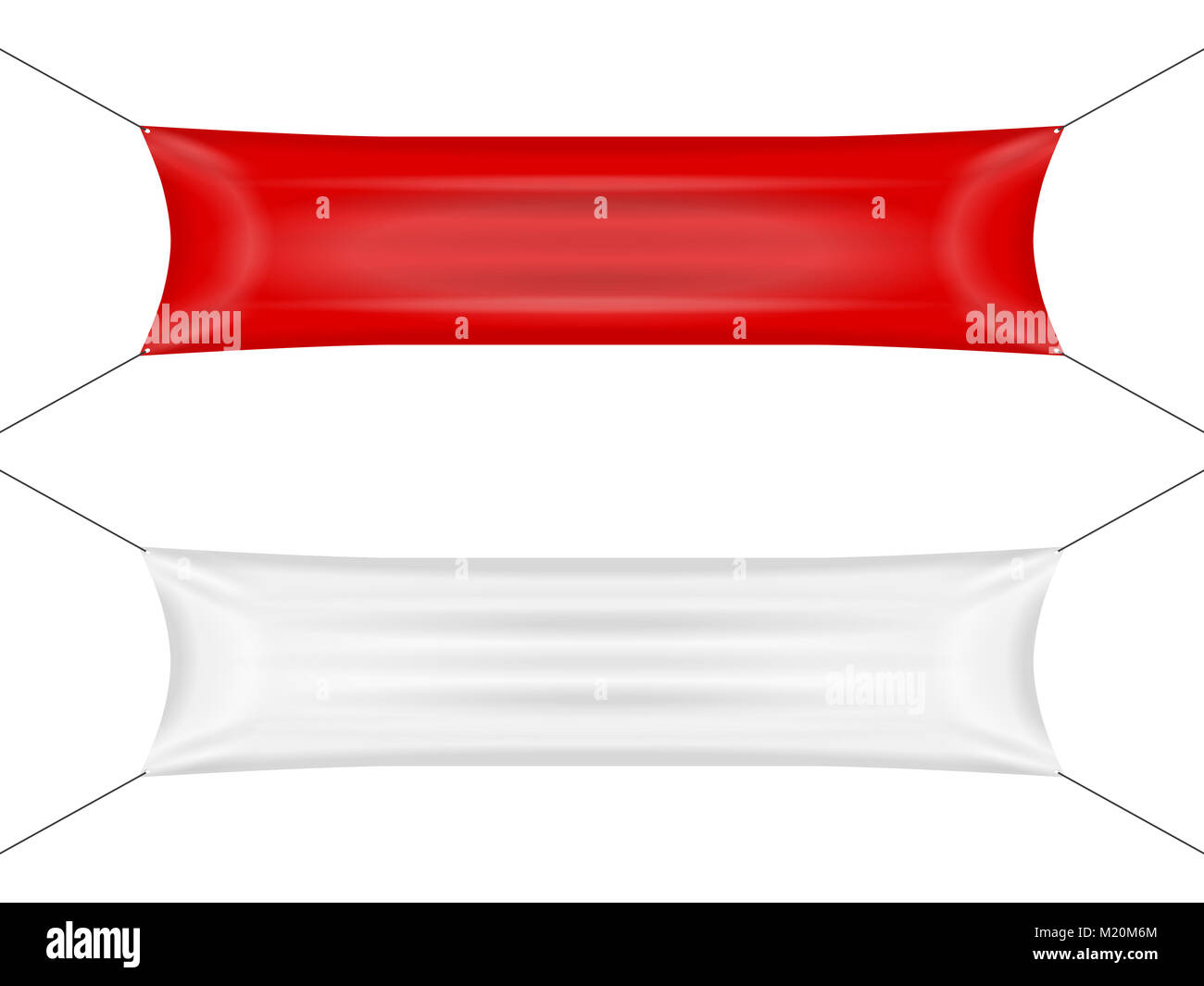 Empty banner on a white background Stock Photo - Alamy
