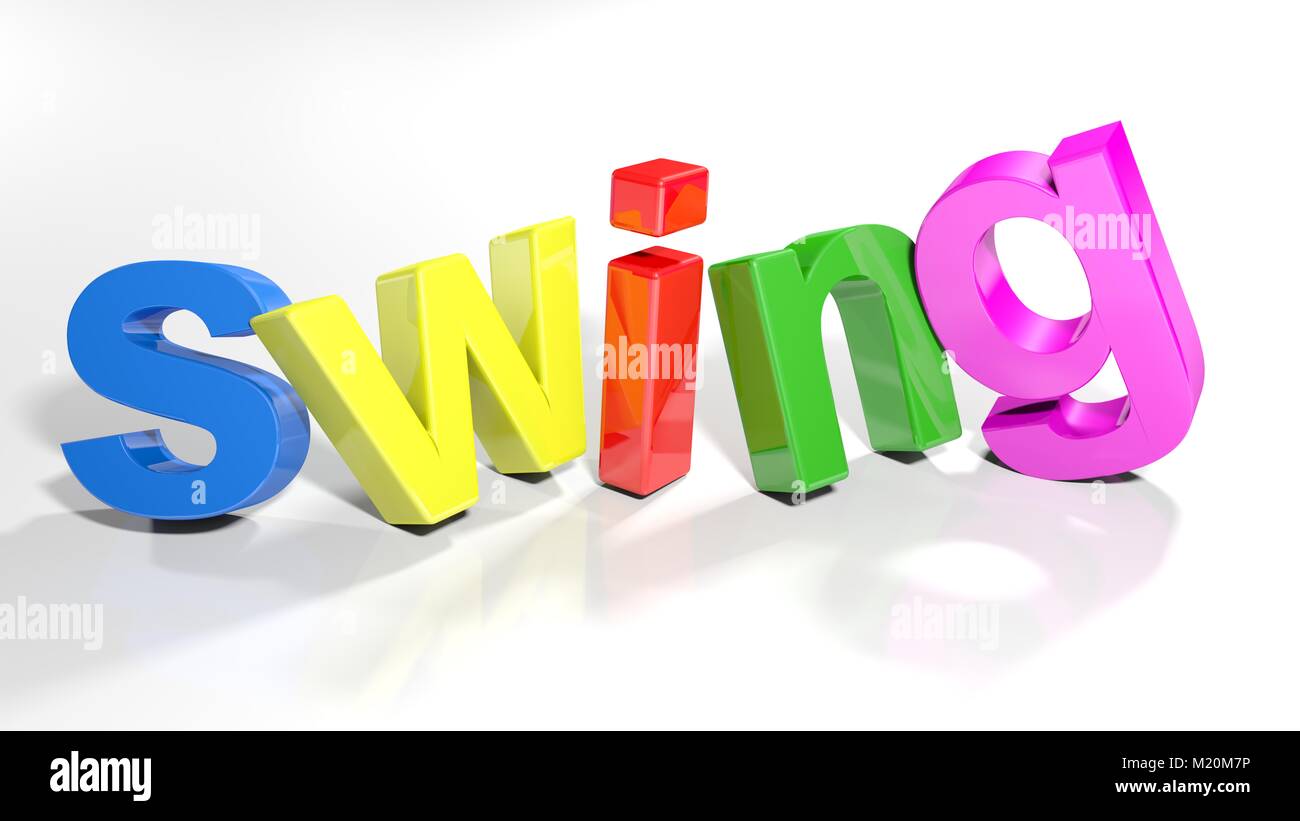 Swing colorful write - 3D rendering Stock Photo - Alamy Swing colorful write - 3D rendering Stock Photo - Alamy