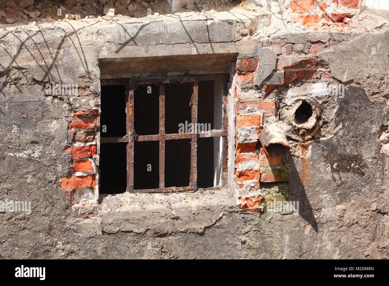 old cellar Window on an old house wall Stock Photo - Alamy