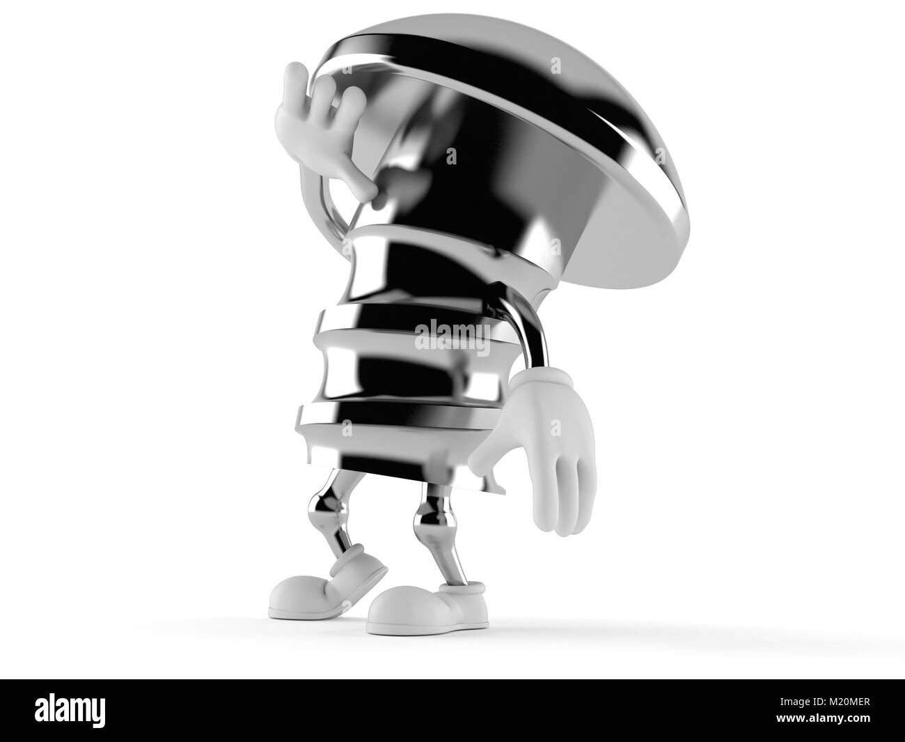 Bolt character isolated on white background Stock Photo - Alamy
