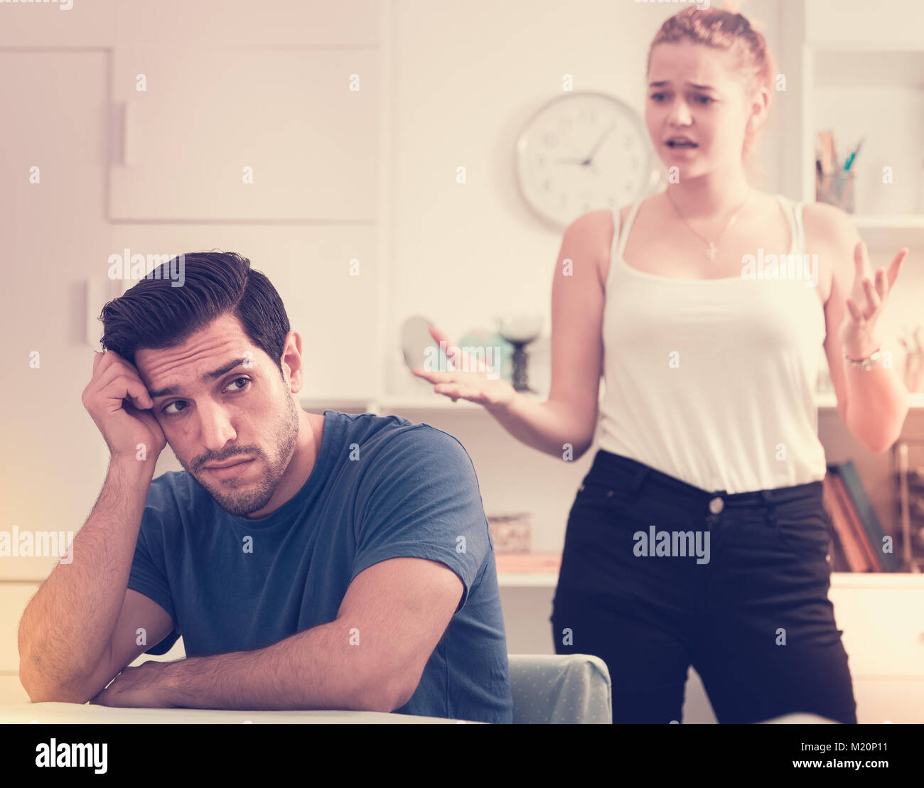 Guy girlfriend sitting table hi-res stock photography and images - Alamy