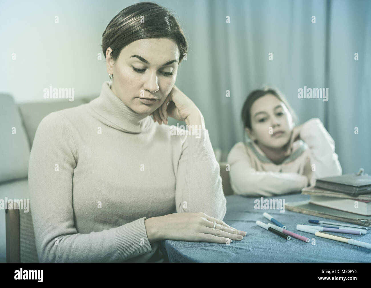 Mother is upset because of problems teaching her daughter at school ...