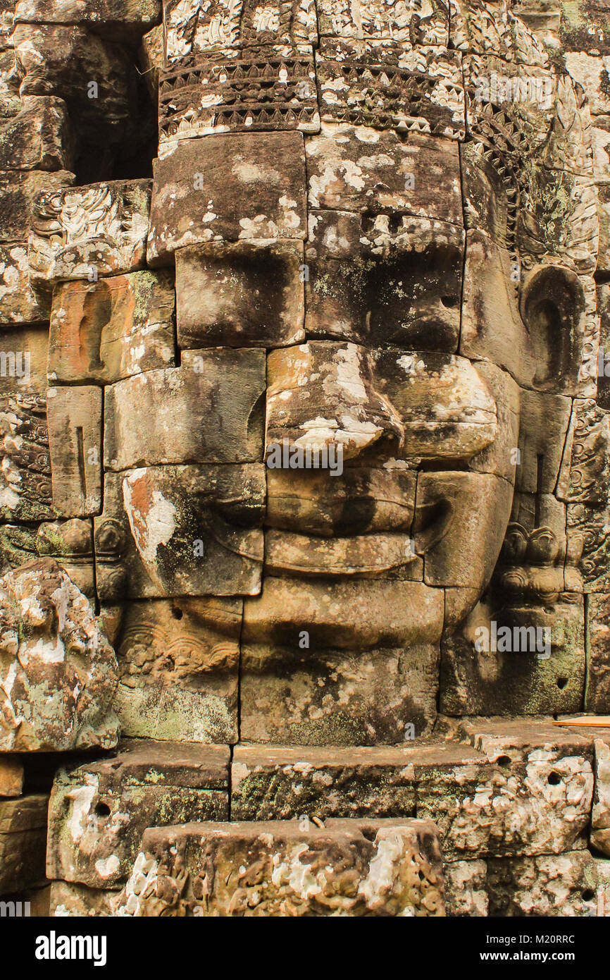 Bayon face, Temples of Angkor -Siem Reap, Cambodia Stock Photo - Alamy
