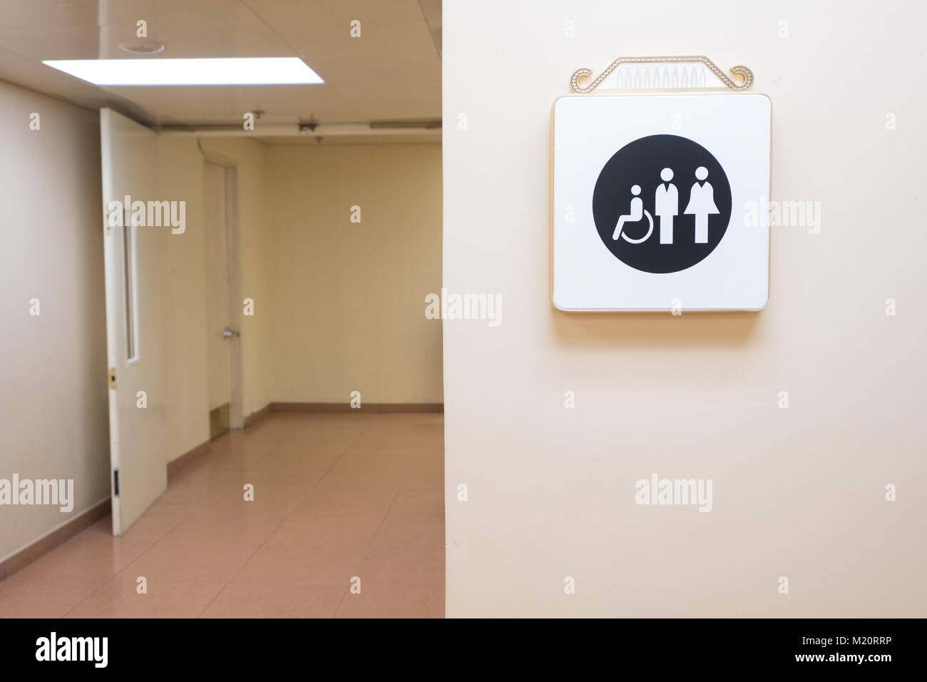 Restroom sign on a toilet WC signs for restroom Toilet sign Stock Photo ...