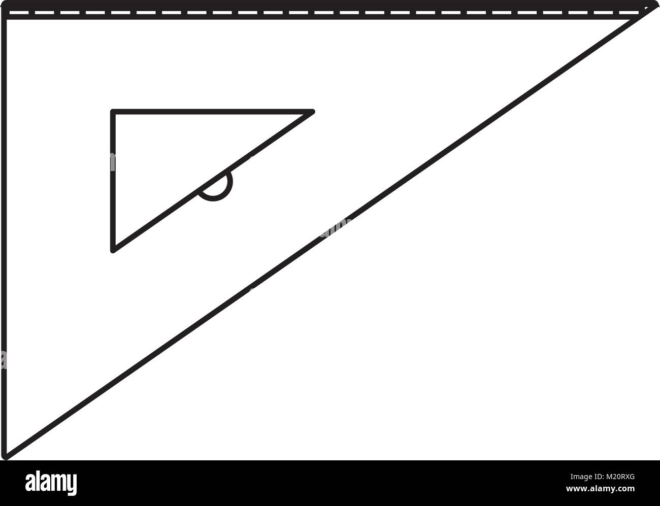 angle ruler icon tool in black contour Stock Vector Image & Art - Alamy