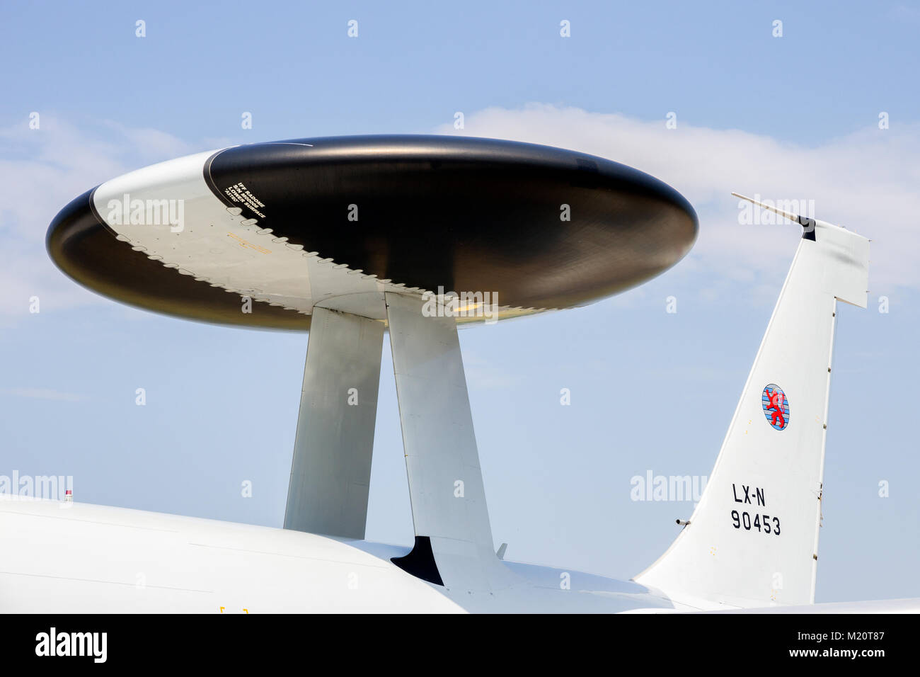 NORVENICH, GERMANY - JUNE 12, 2015: Nato AWACS E-3 Sentry radar plane ...