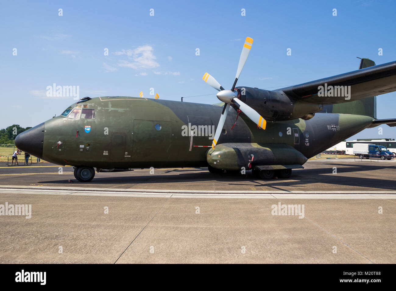 NORVENICH, GERMANY - JUNE 12, 2015: German Air Force C-160 Transall ...