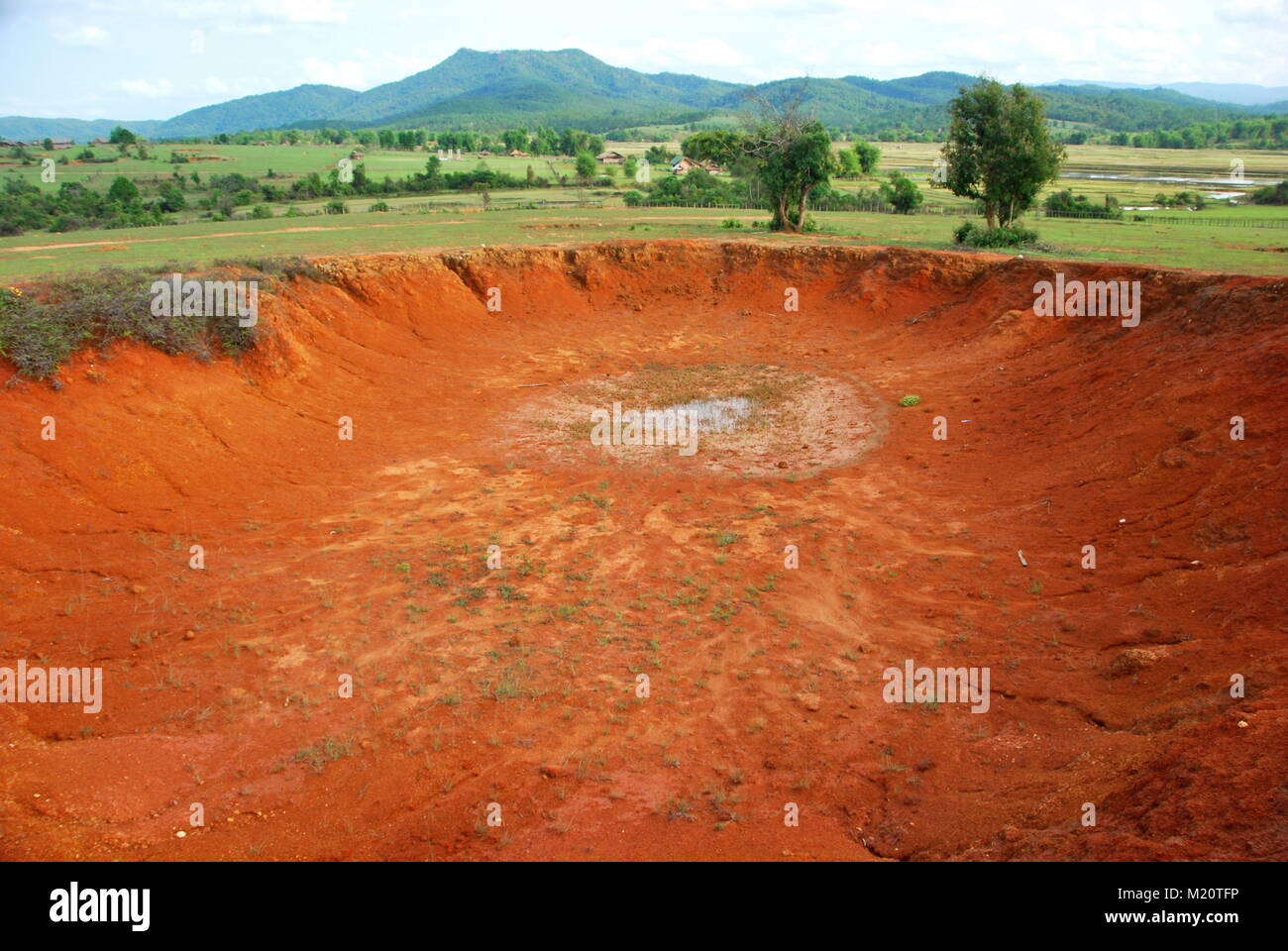 Bomb craters in the world's most heavily bombed place near the Plain of ...
