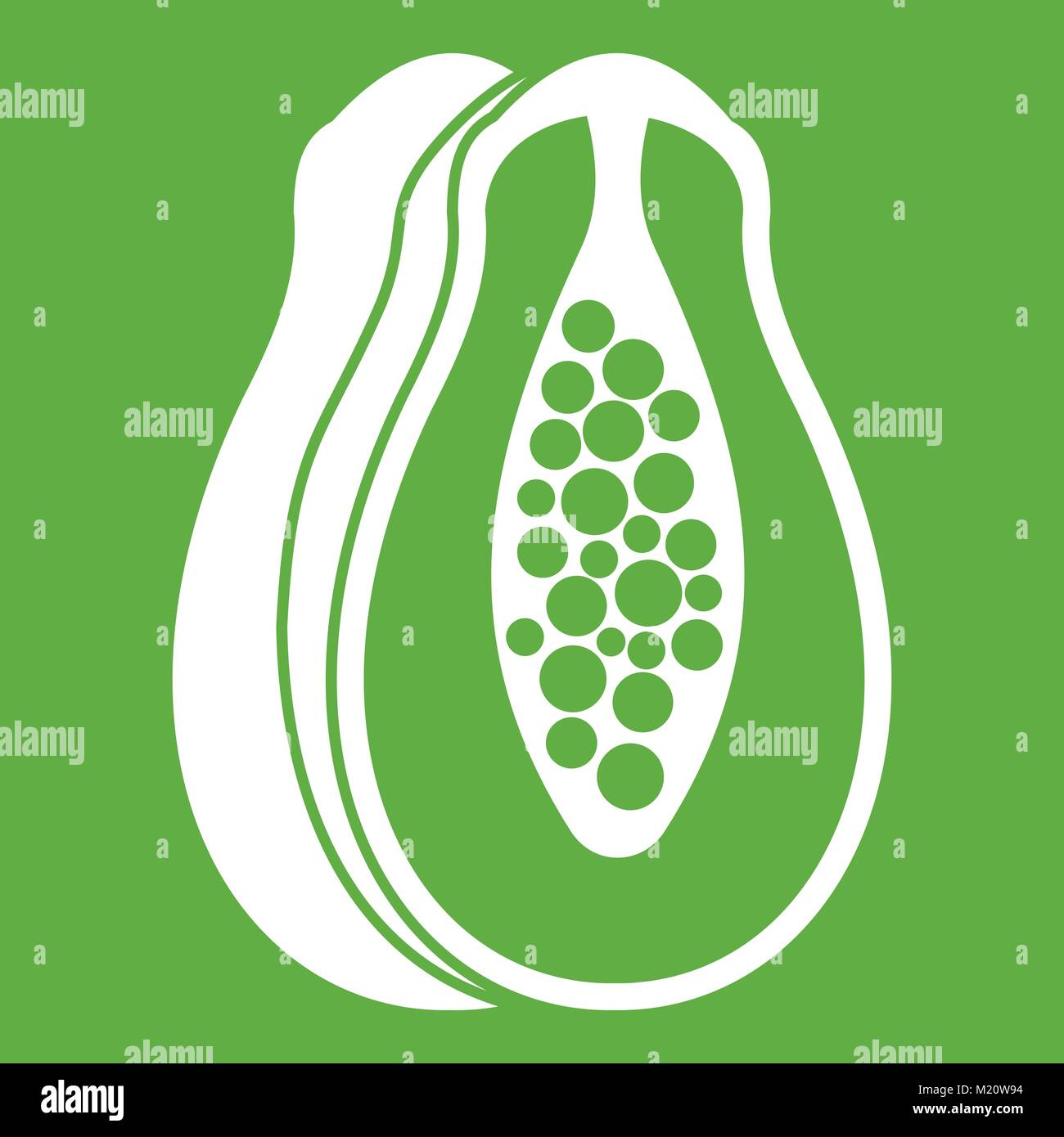 Papaya icon green Stock Vector Image & Art - Alamy