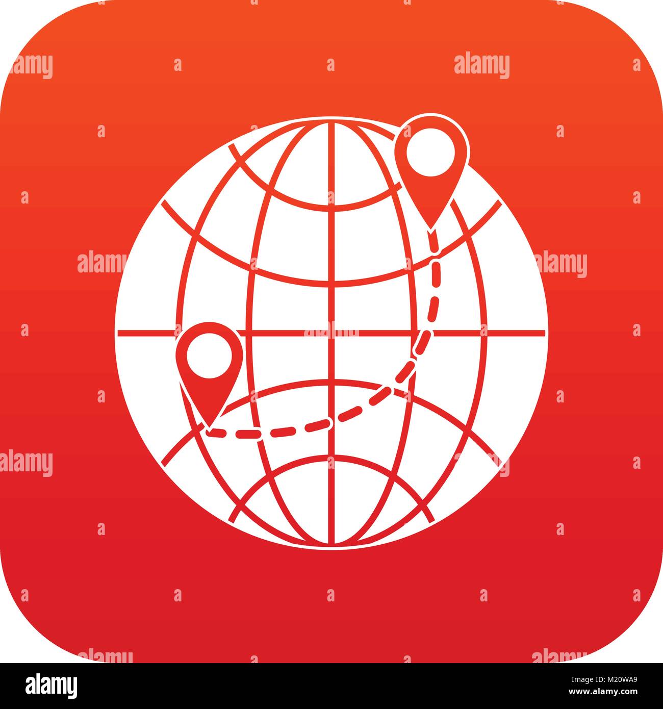 Globe icon digital red Stock Vector Image & Art - Alamy