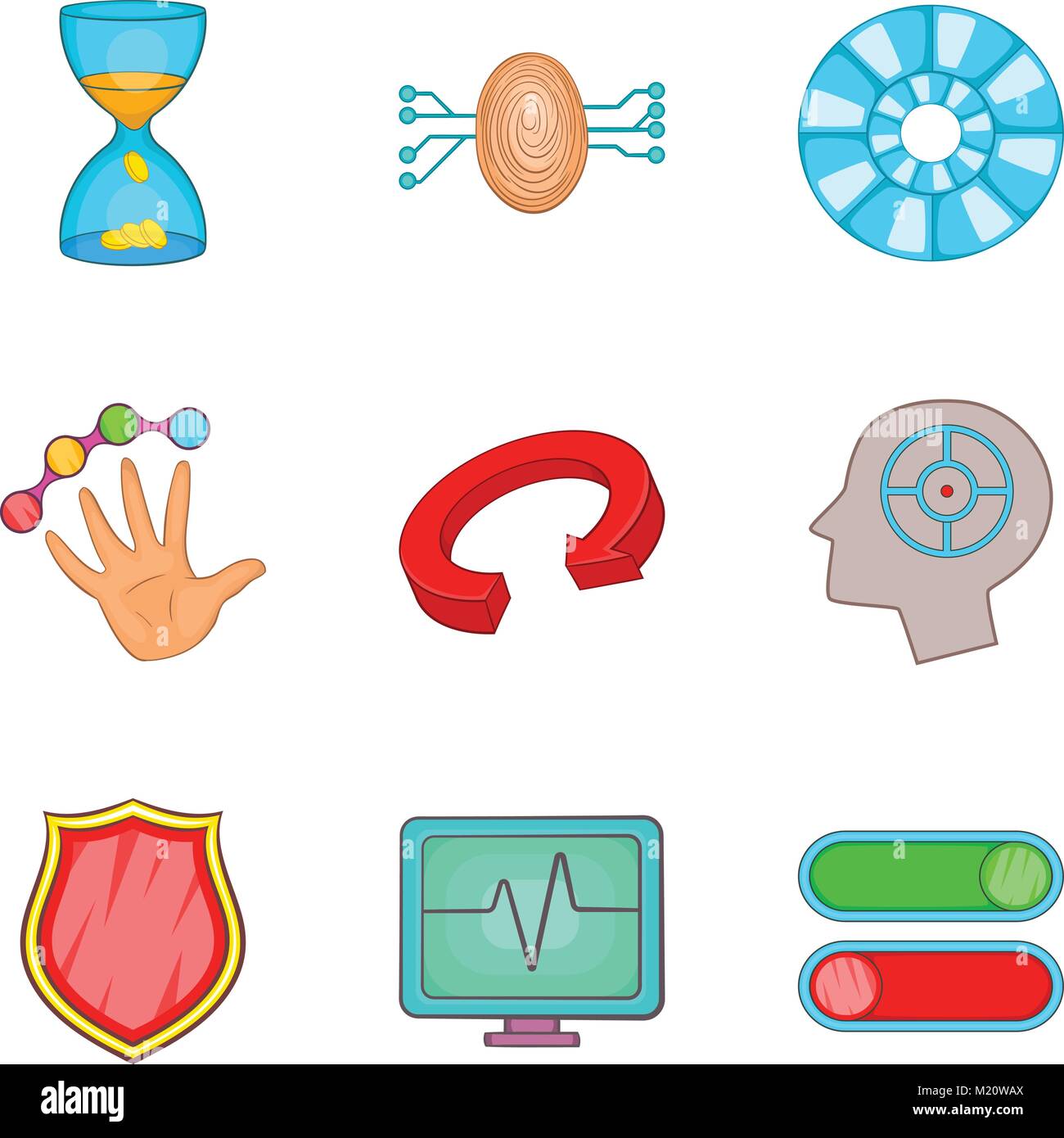 Loading icons set, cartoon style Stock Vector Image & Art - Alamy