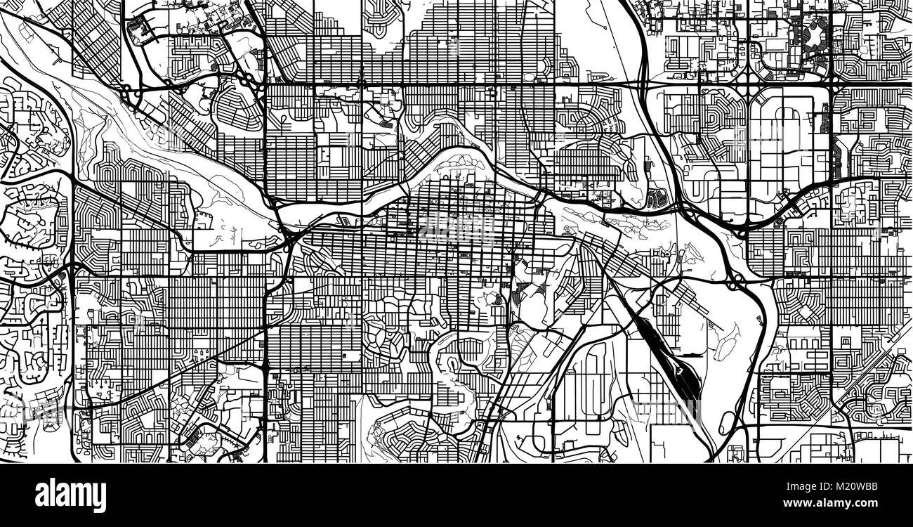 Calgary vector map hi-res stock photography and images - Alamy