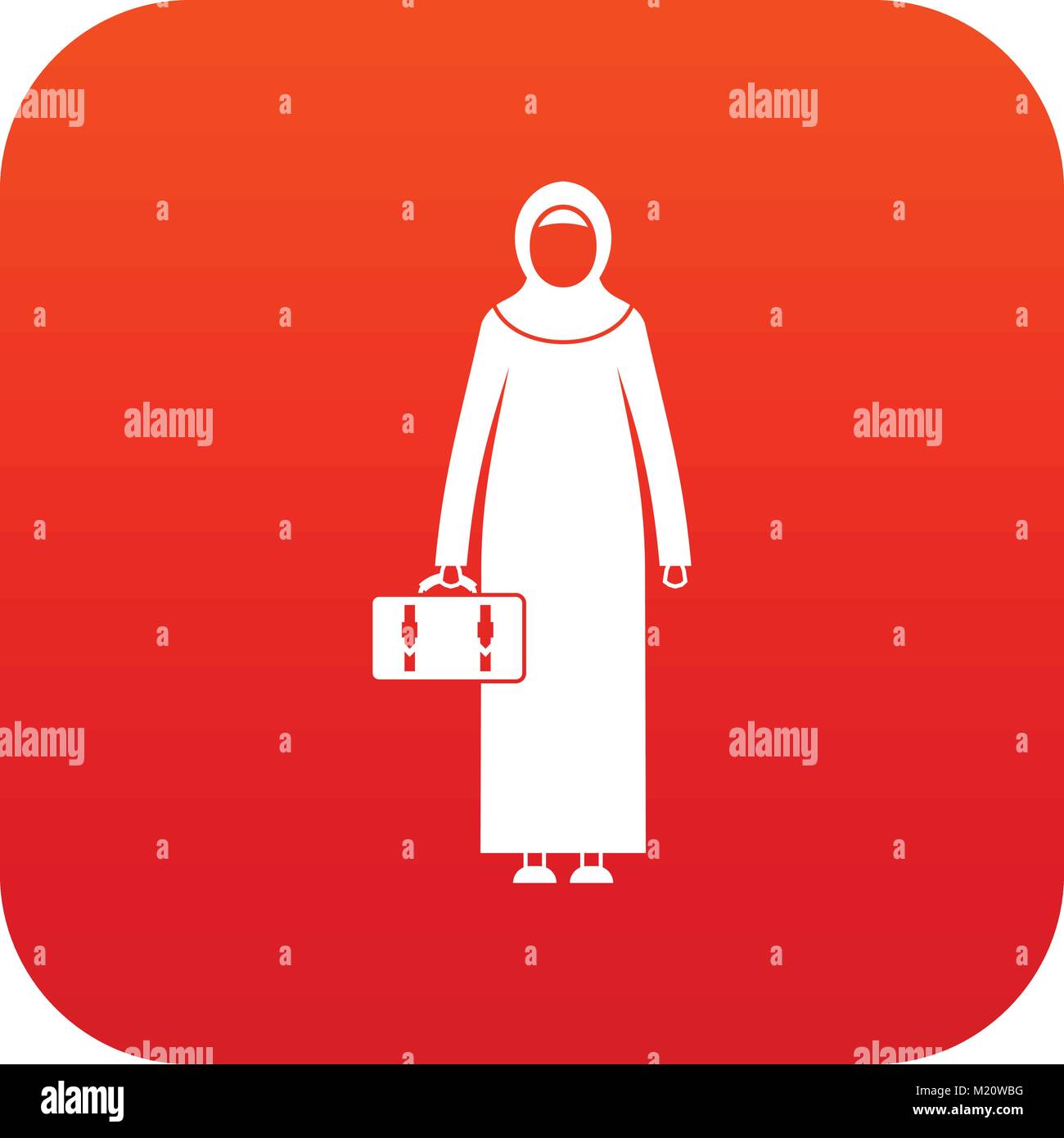 Arabic woman icon digital red Stock Vector Image & Art - Alamy