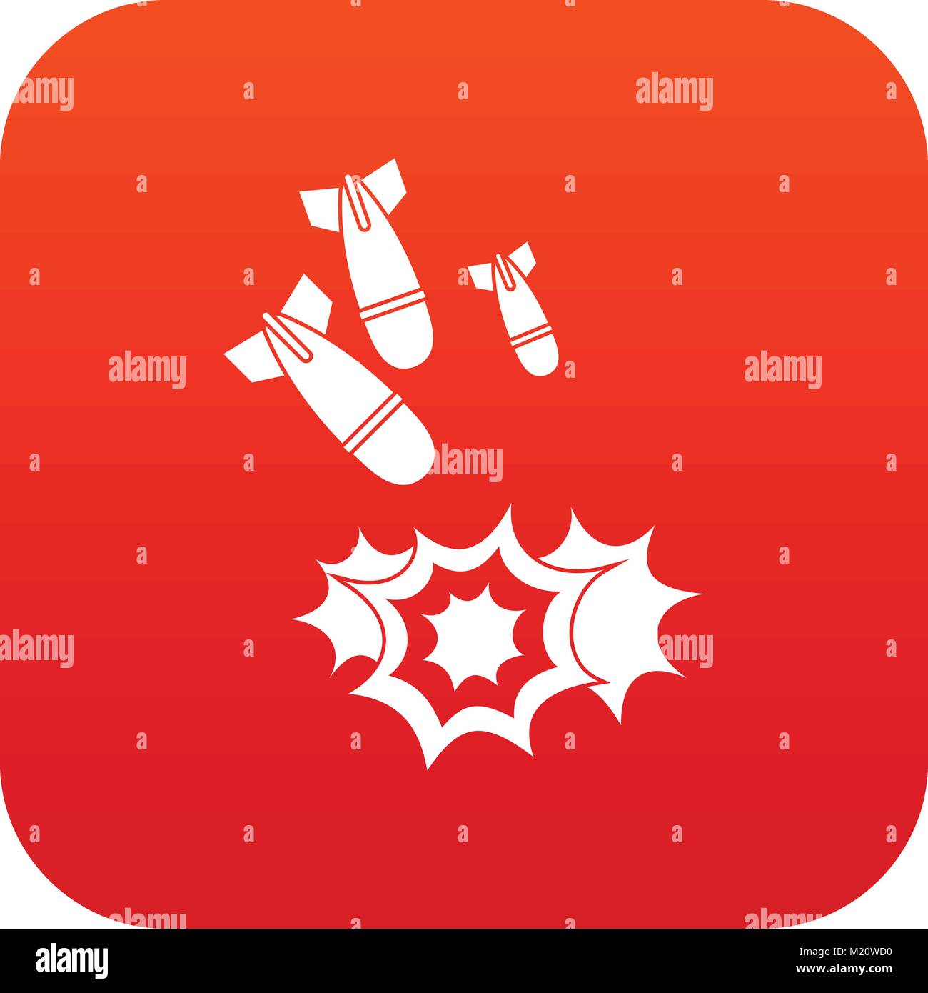 Bomb icon digital red Stock Vector Image & Art - Alamy
