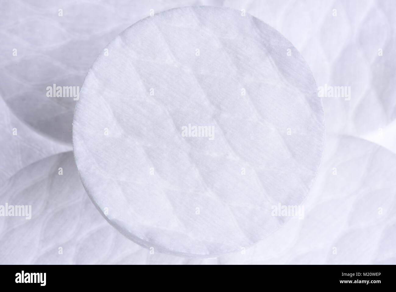Cotton round cosmetic pads Stock Photo - Alamy