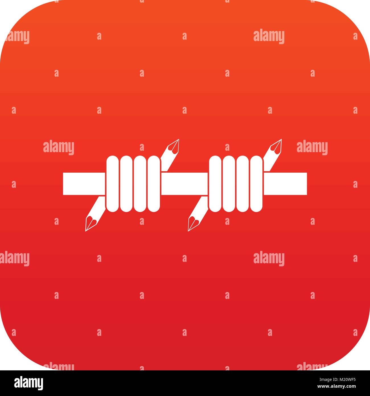 Barbed wire icon digital red Stock Vector Image & Art - Alamy