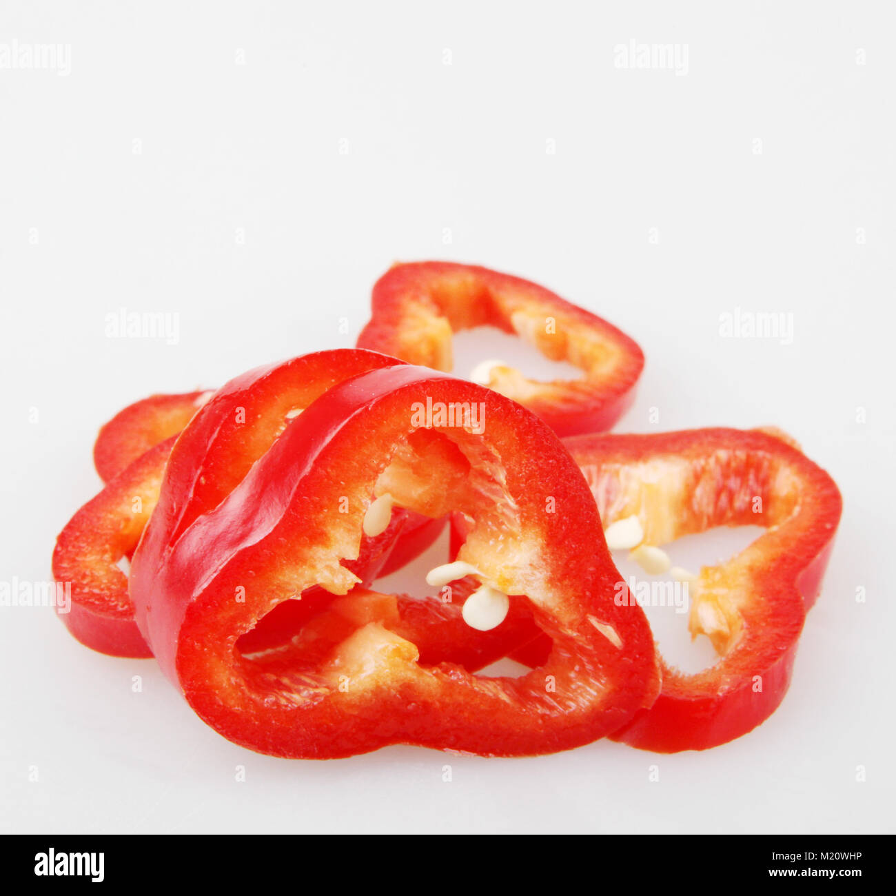 Sliced Red Pepper Stock Photo - Alamy