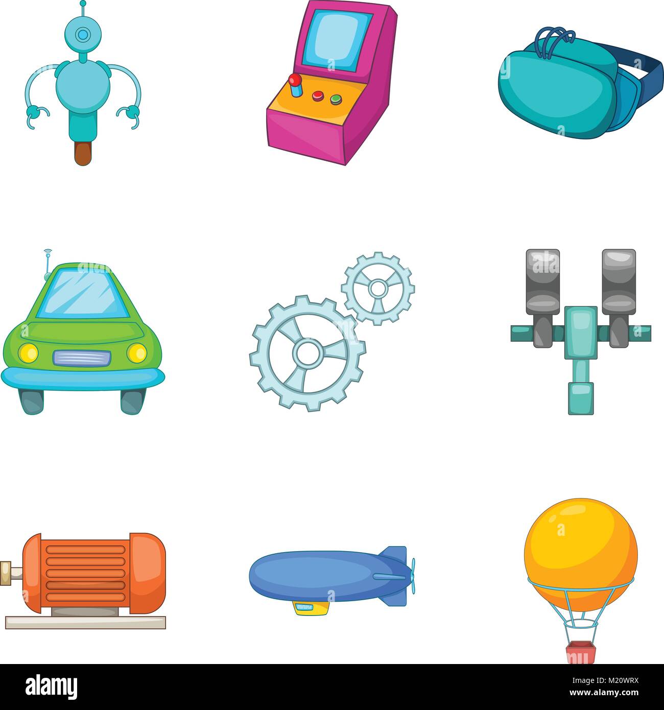Machine icons set, cartoon style Stock Vector Image & Art - Alamy