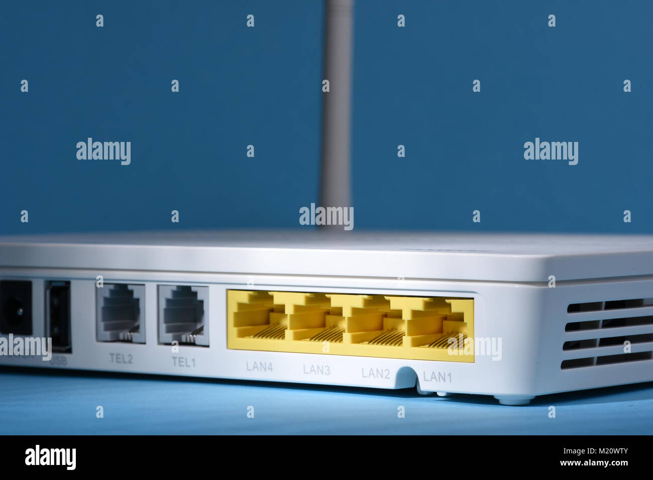 Closeup of wireless router internet networking device Stock Photo - Alamy