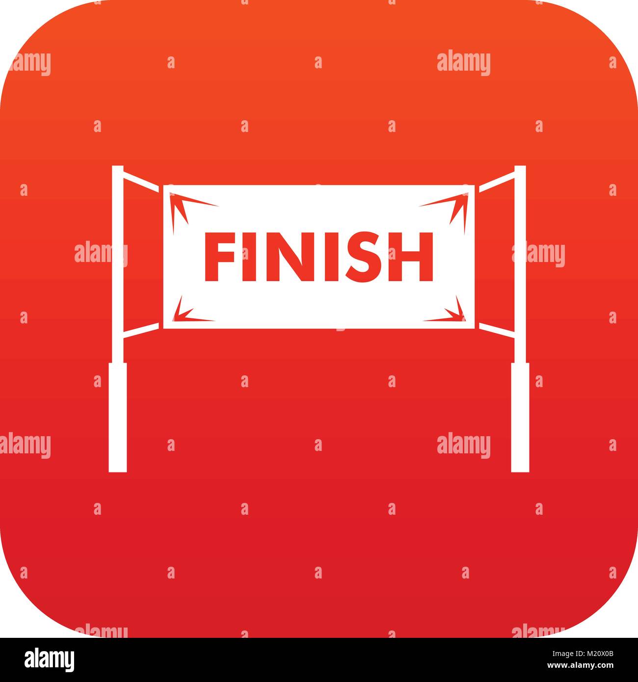 Finish line gates icon digital red Stock Vector Image & Art - Alamy