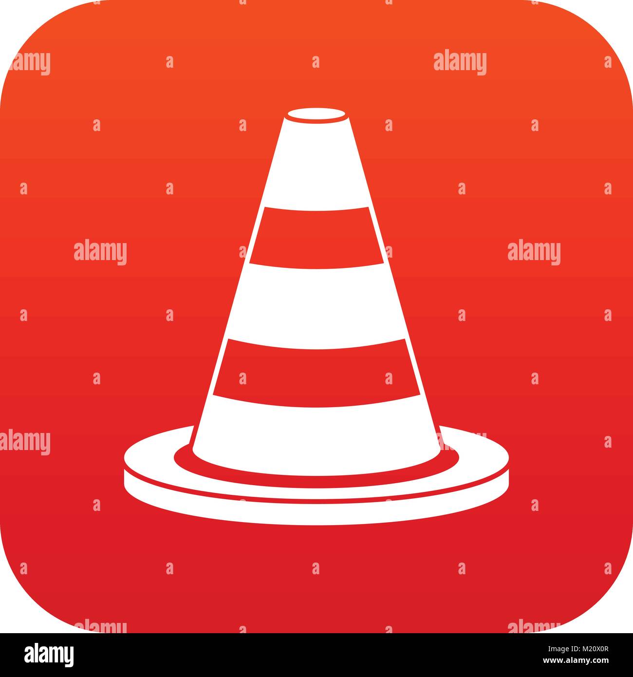 Traffic cone icon digital red Stock Vector Image & Art - Alamy