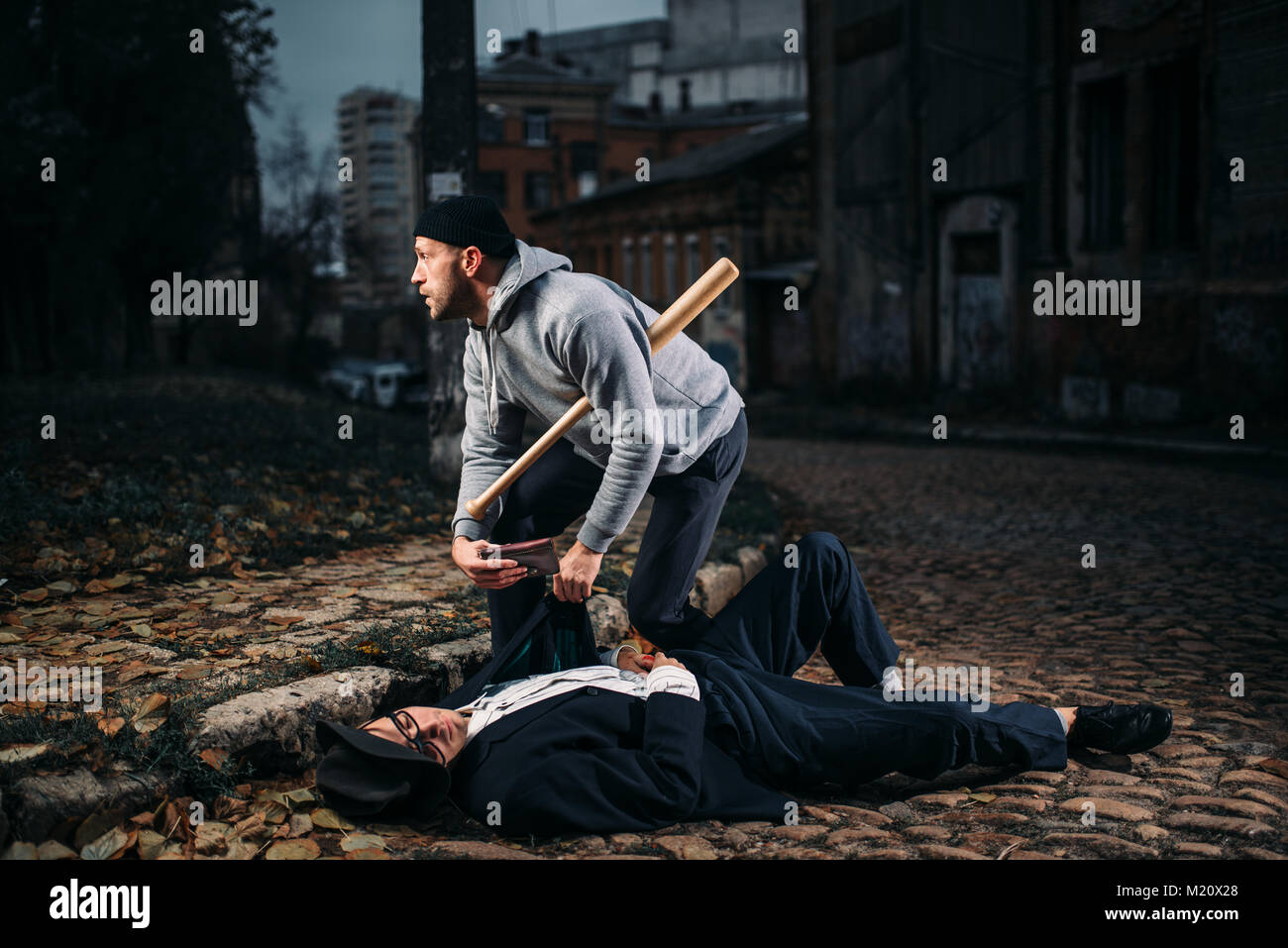 Robber with baseball bat kills his victim and takes a purse in the ...