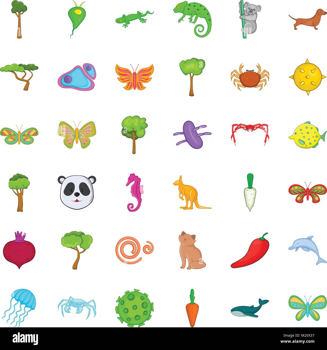Bio environment icons set, cartoon style Stock Vector Image & Art - Alamy