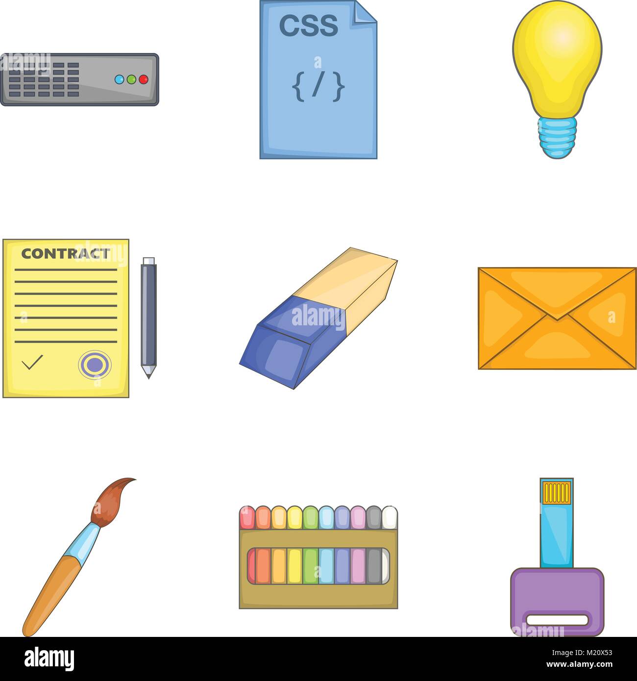 Venality icons set, cartoon style Stock Vector Image & Art - Alamy