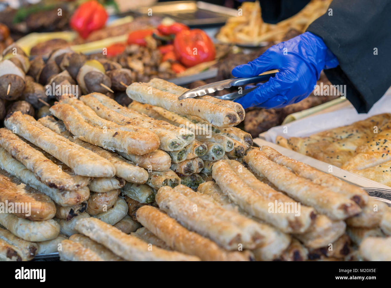 Street food baking. Close-up Stock Photo - Alamy
