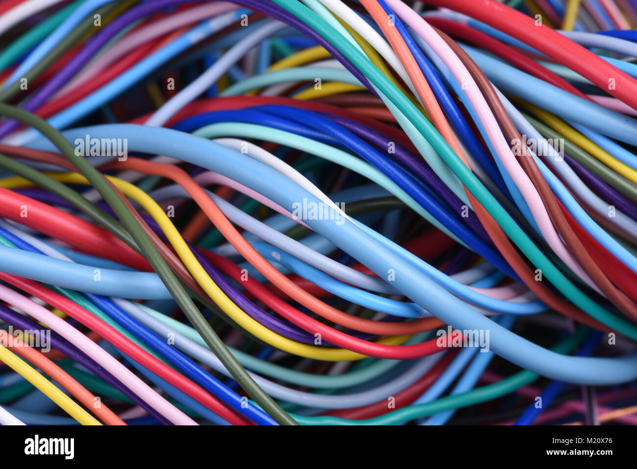Colored electrical cable Stock Photo - Alamy