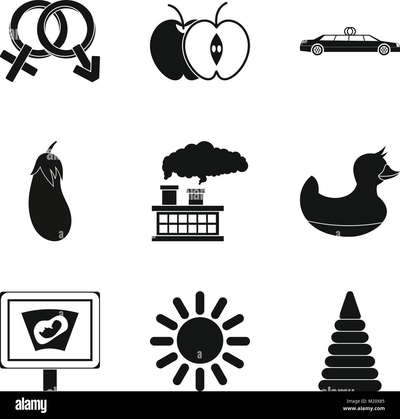 Maternity leave icons set, simple style Stock Vector Image & Art - Alamy