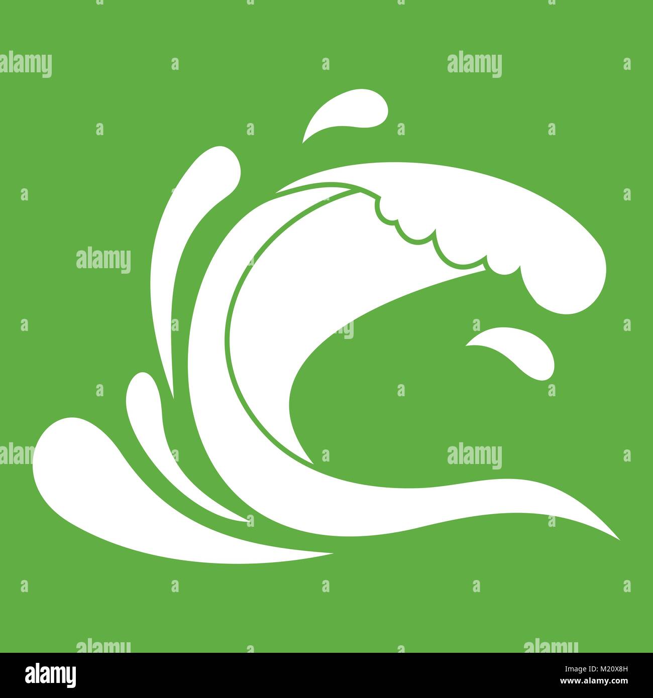Water wave splash icon green Stock Vector Image & Art - Alamy