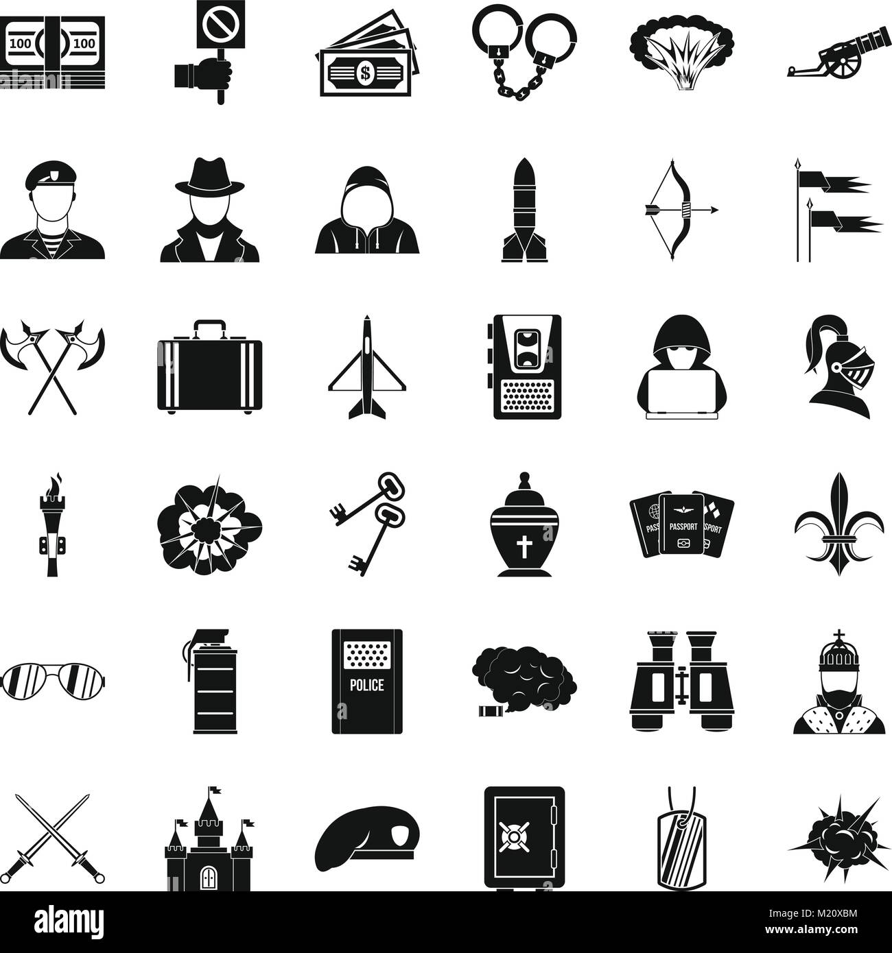 War army icons set, simple style Stock Vector Image & Art - Alamy