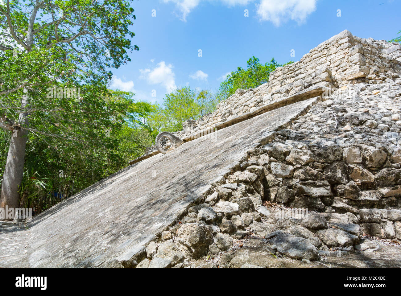 Coba, Quintana Roo, Mexico, A small pyramid of Coba that is an ancient ...