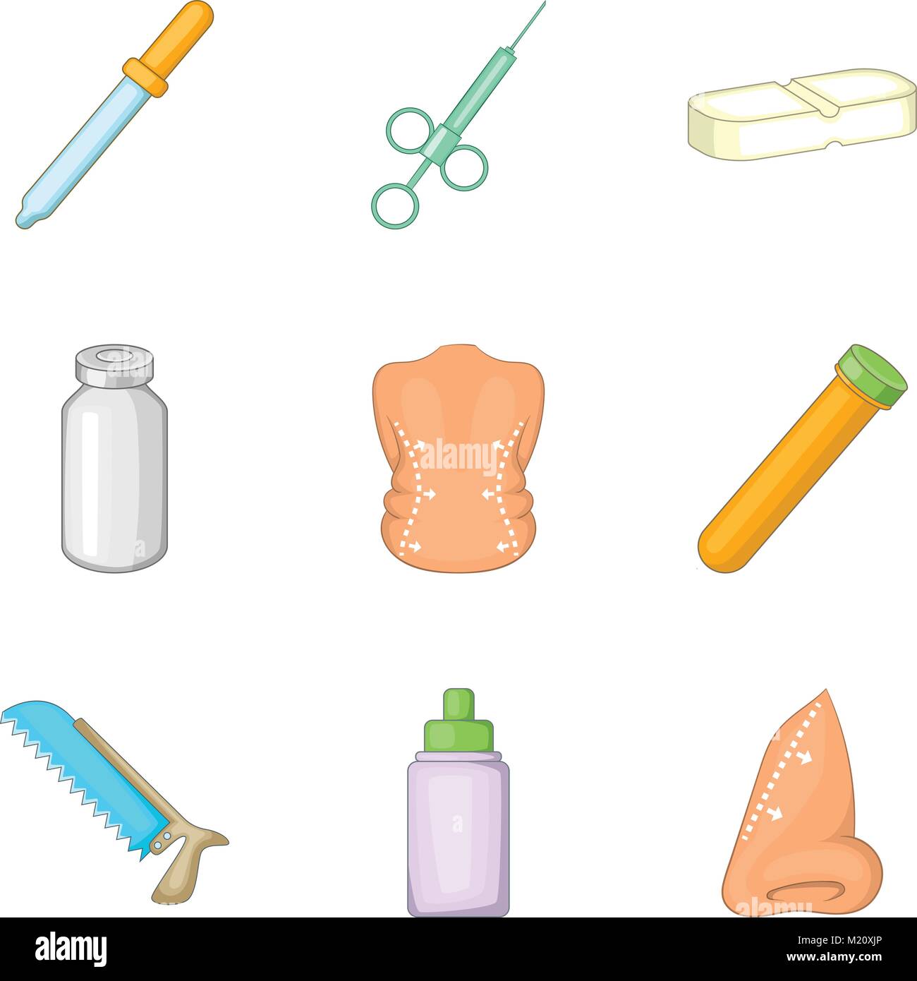 Medical manipulation icons set, cartoon style Stock Vector Image & Art ...