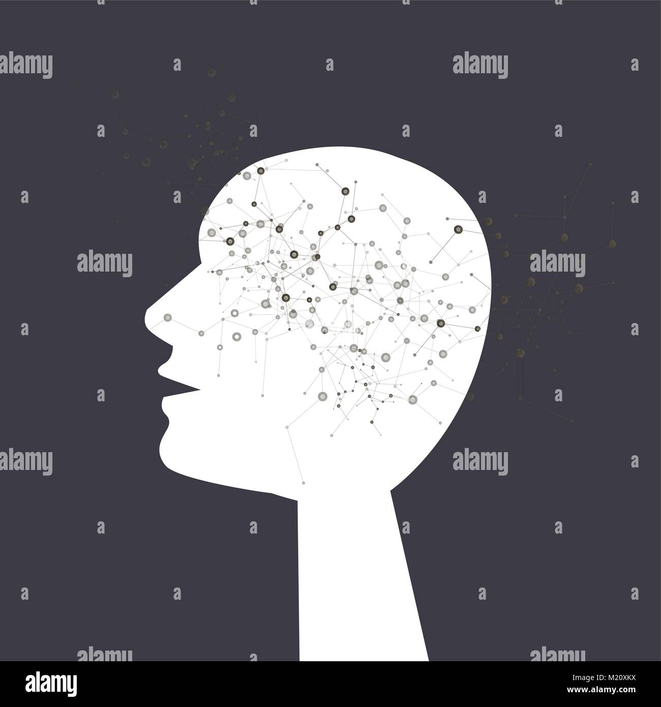 Head shape profile Stock Vector Images - Alamy