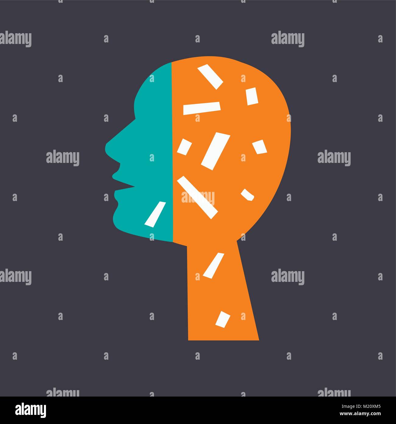 Head shape profile Stock Vector Images - Alamy