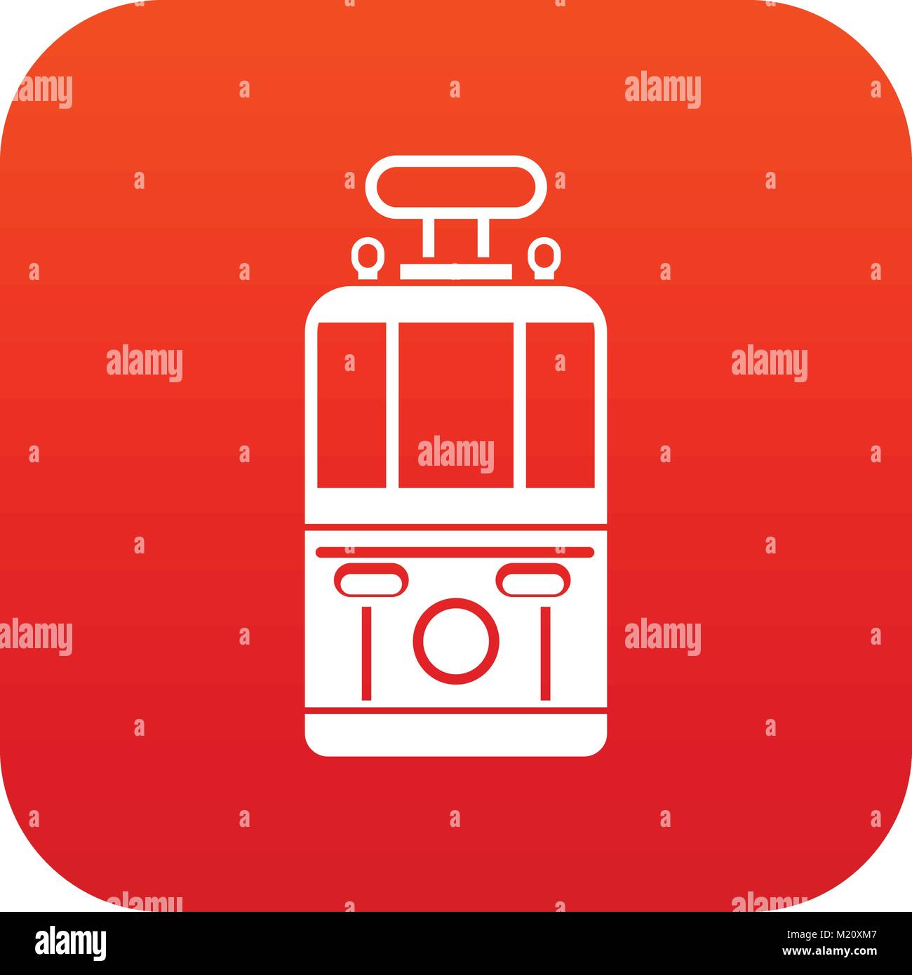 Tram front view icon digital red Stock Vector Image & Art - Alamy