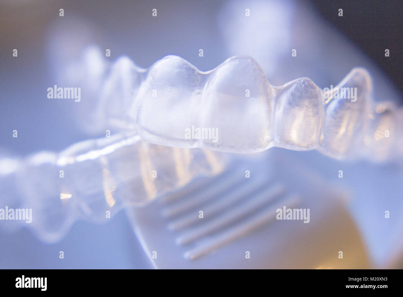 Dental aligner. Invisible dental orthodontics Stock Photo - Alamy