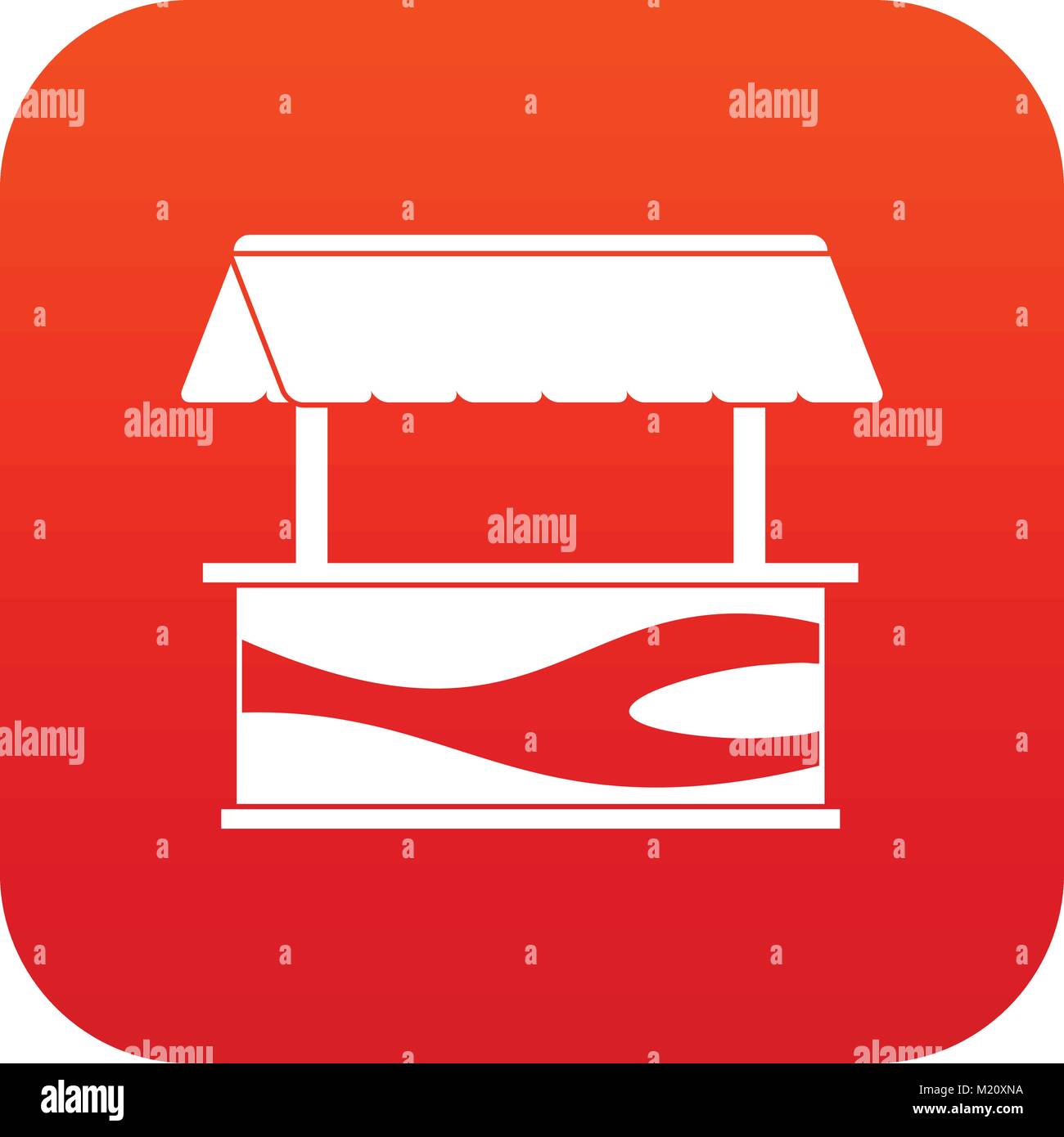 Market stall with awning icon digital red Stock Vector Image & Art - Alamy