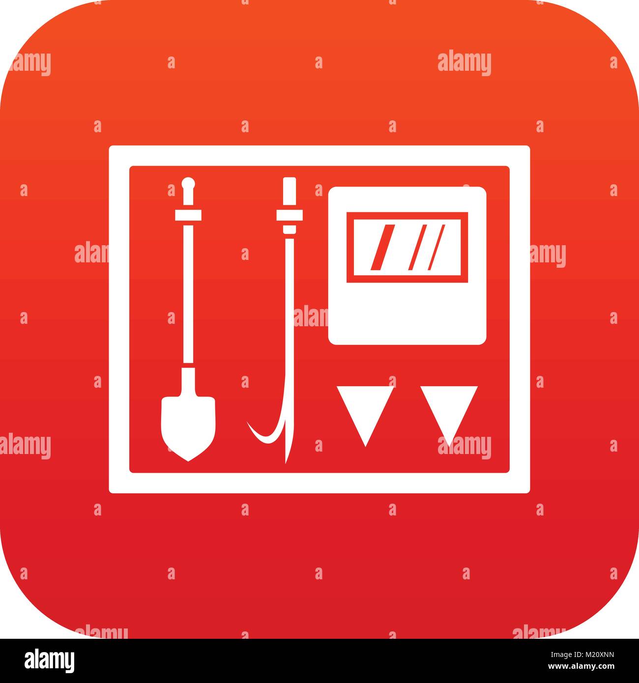 Fire shield icon digital red Stock Vector Image & Art - Alamy