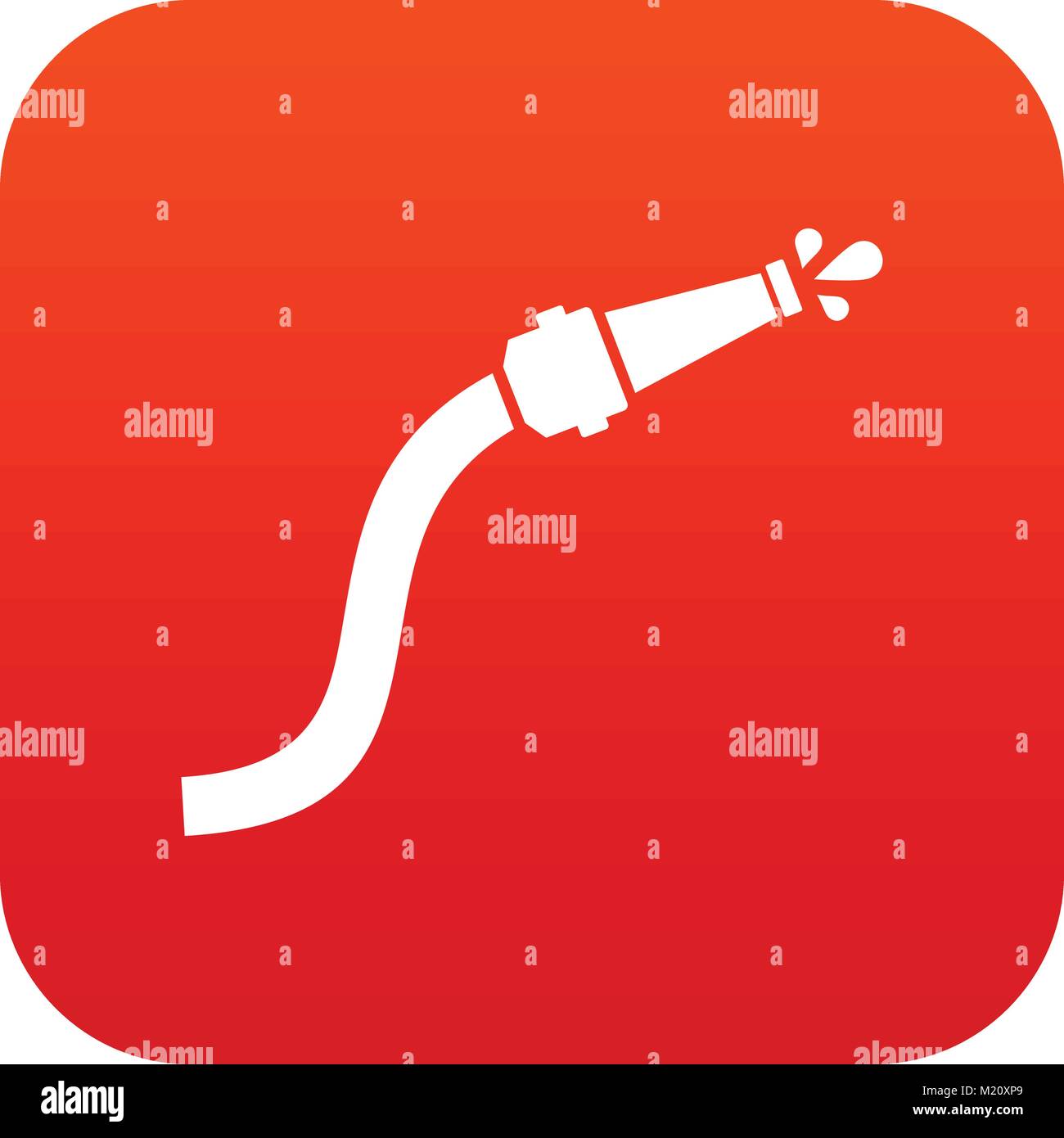 Fire hose with water drops icon digital red Stock Vector Image & Art ...