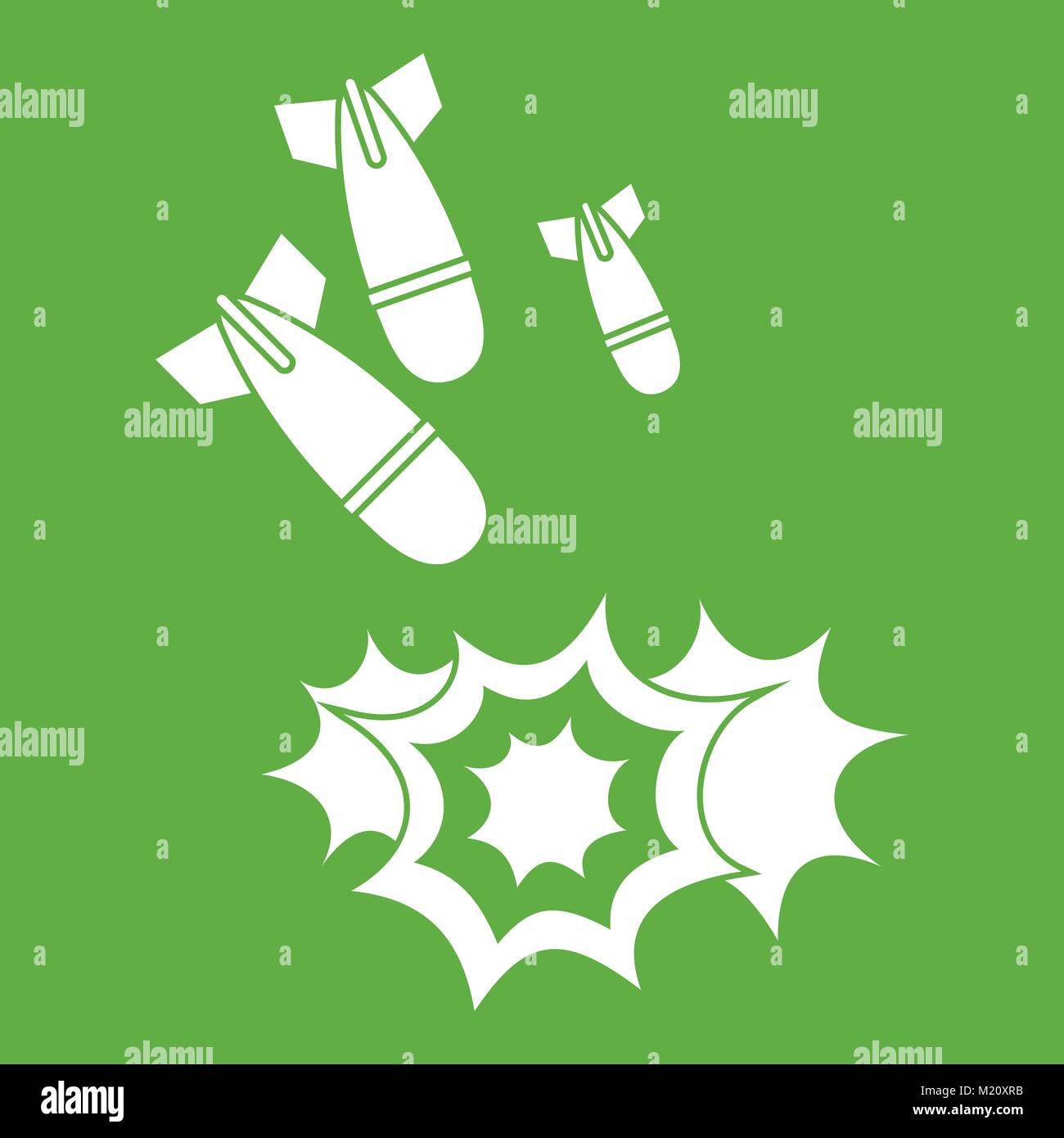 Bomb icon green Stock Vector Image & Art - Alamy