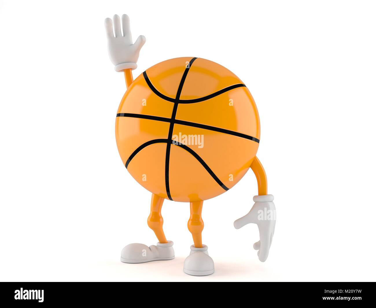 Basketball character isolated on white background Stock Photo - Alamy