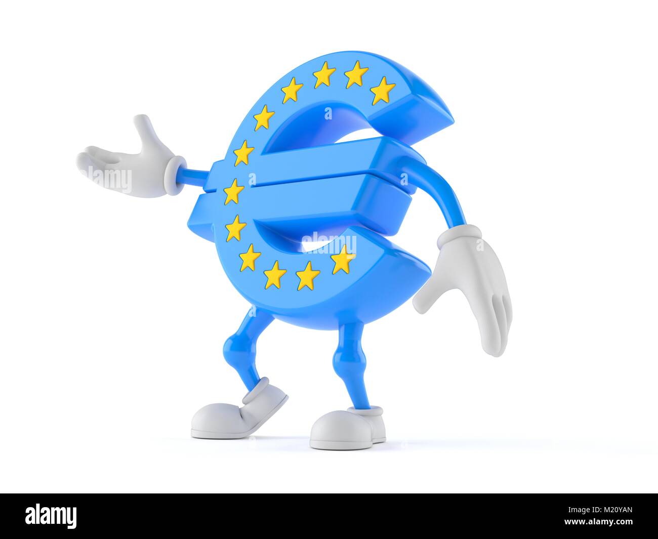 Euro character isolated on white background Stock Photo - Alamy
