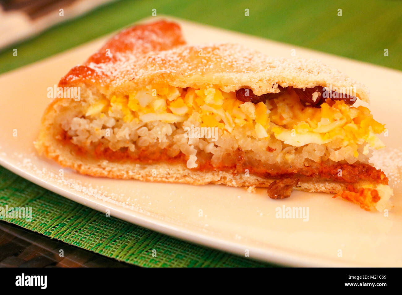 Tatarian Cake with rice and cheese Stock Photo - Alamy