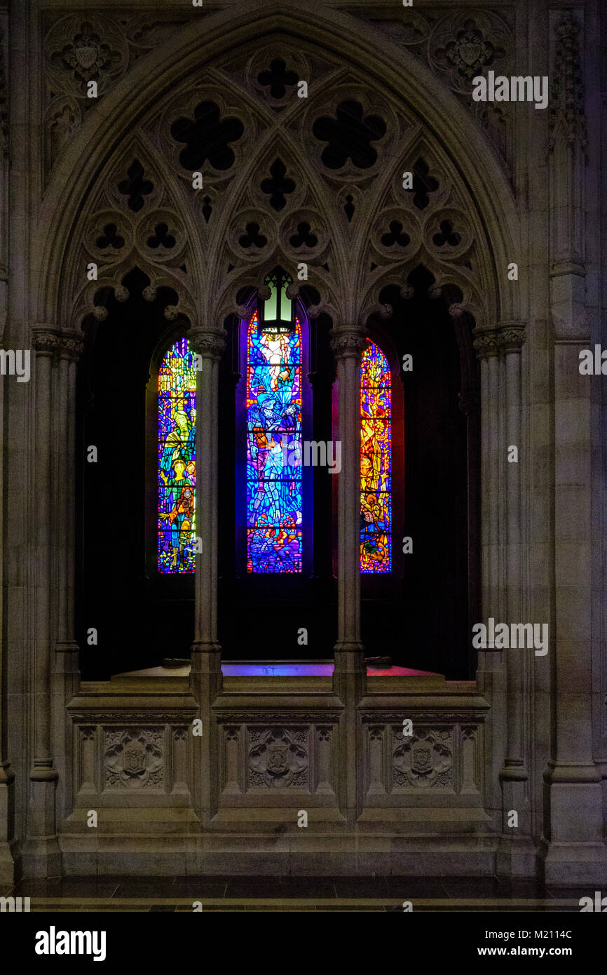 War and Peace Stained Glass Window, Wilson Bay, Washington National ...