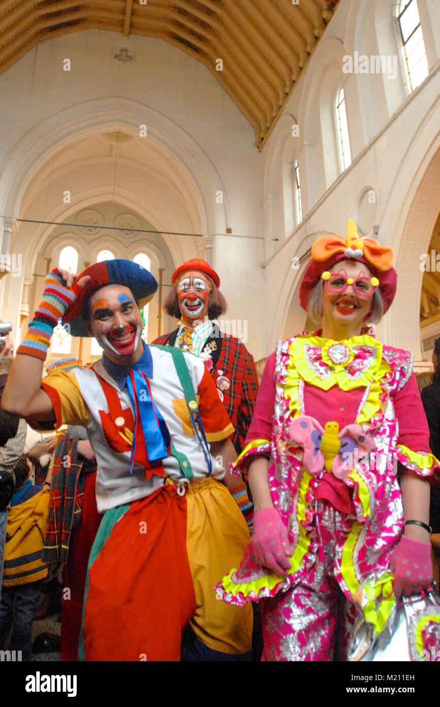 Clowns smiling and laughing at the end of the 62nd Annual Grimaldi ...